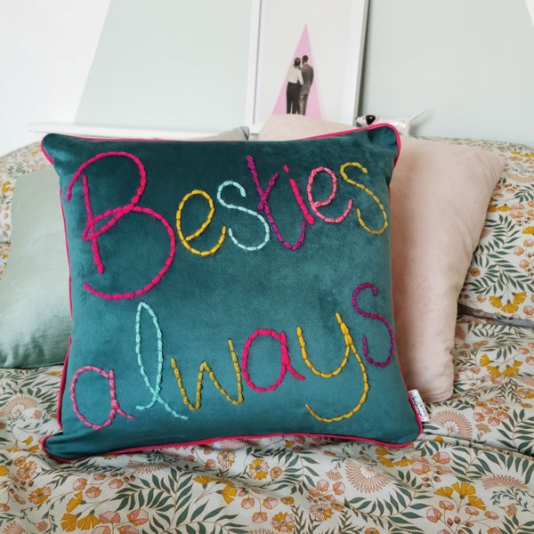 Embroidered Cushion - Etsy
