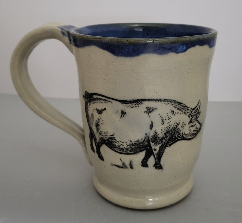 Farm Mug With Cow and Pig for Left or Right Hand 12 0unce - Etsy