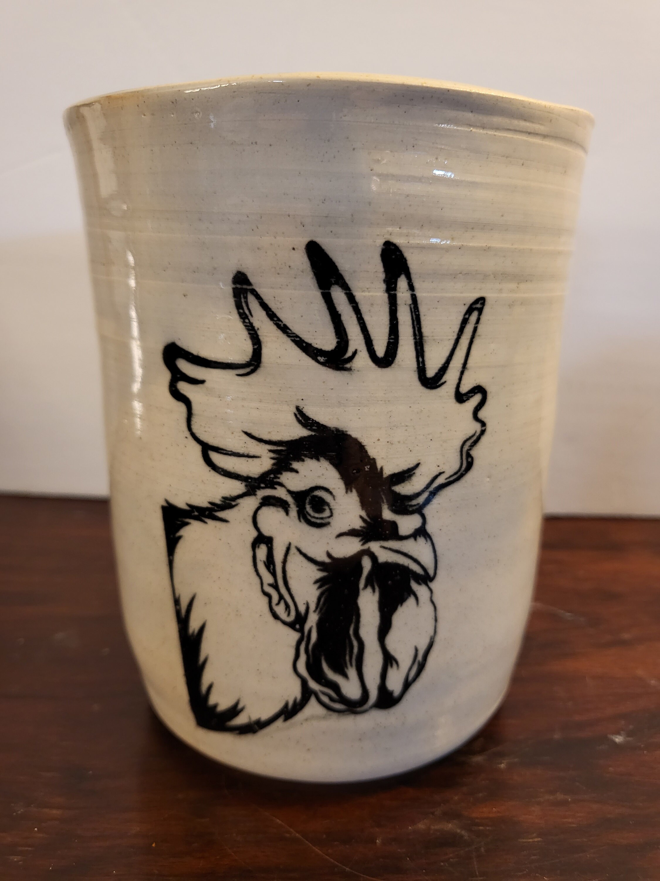 Handmade Ceramic Utensil Crock Holder Chickens - Etsy