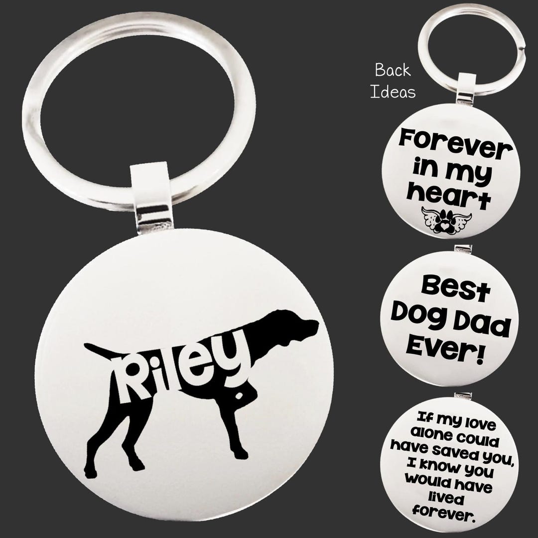 German Shorthaired Pointer Keychain | Dog Lover Gift for Man | Dog Dad ...
