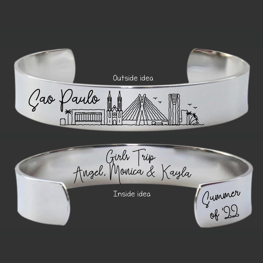 Sao Paulo Skyline Bracelet | Girls Trip Gift | Exchange Student Gift ...