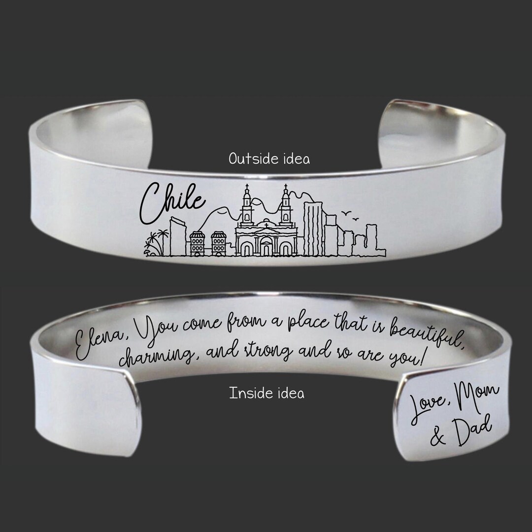 Chile Skyline Bracelet | Girls Trip Gift | Exchange Student Gift ...