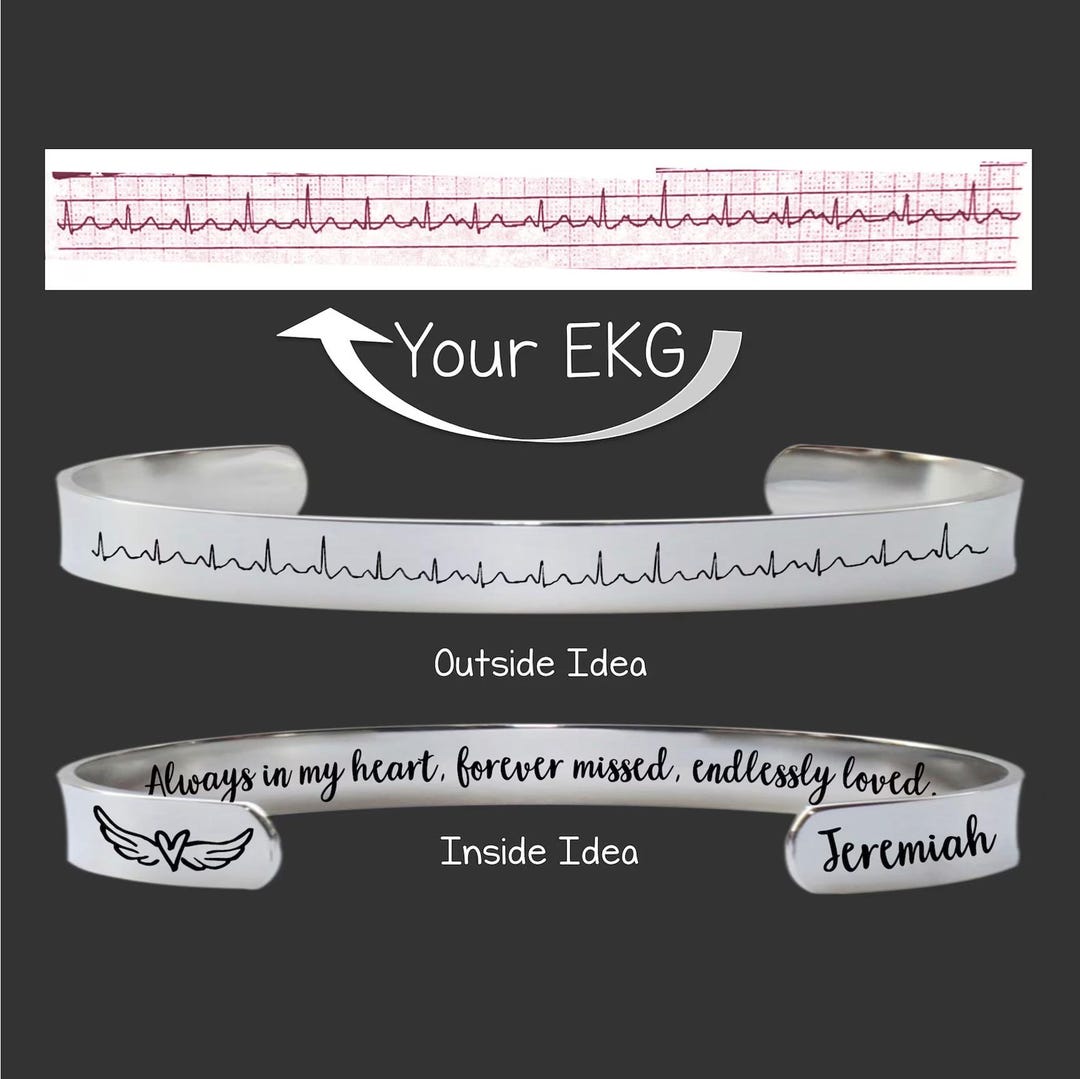 EKG Bracelet | Last Heartbeat Memorial Gift | Loss of Mother | Loss of ...