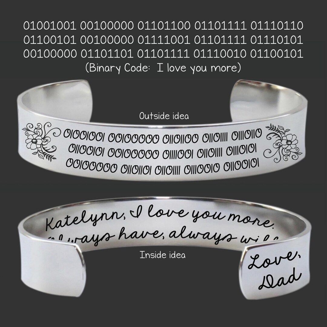 Binary Code: I Love You More | Daughter Gift From Dad | Daughter ...