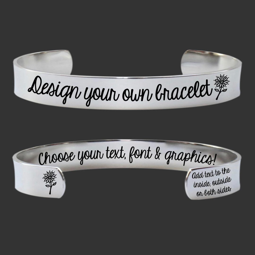 Custom Bracelet | Personalized Gift | Bridesmaid Gifts | Design Your ...