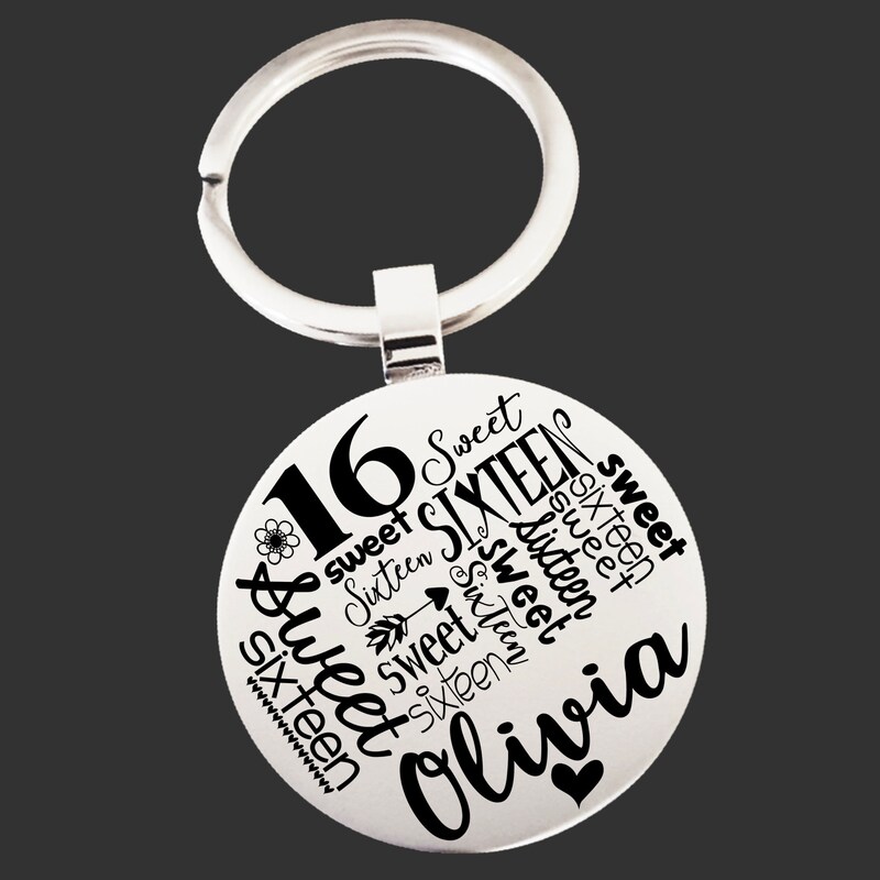 Sweet Sixteen Keychain - Etsy