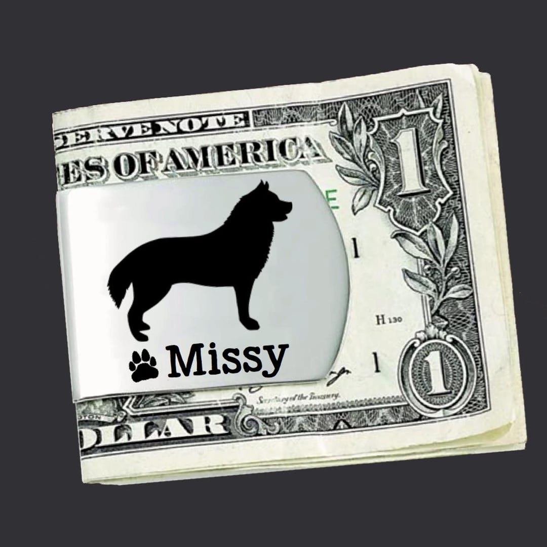 Siberian Husky Money Clip | Dog Lover Gift for Man | Dog Dad Birthday ...