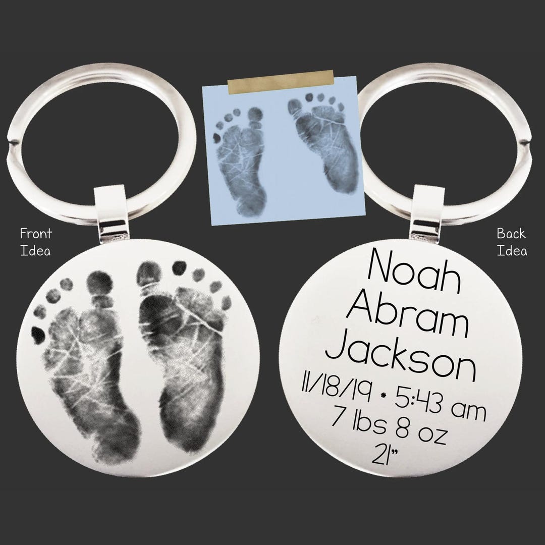 Baby Feet Keychain | New Dad Gift | First Time Dad Gift | First Fathers ...