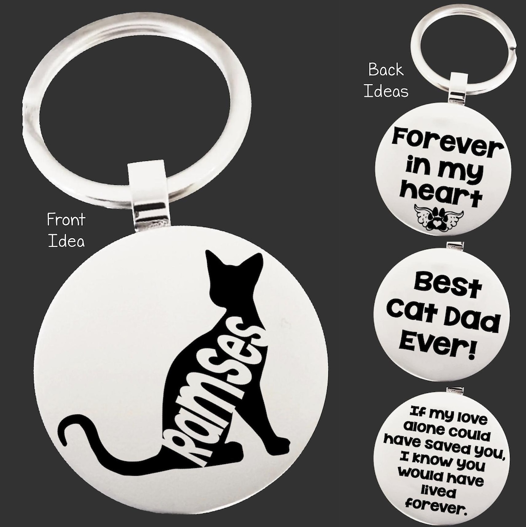 Sphynx Cat Keychain | Cat Lover Gift | Cat Lover Birthday | Cat Dad ...