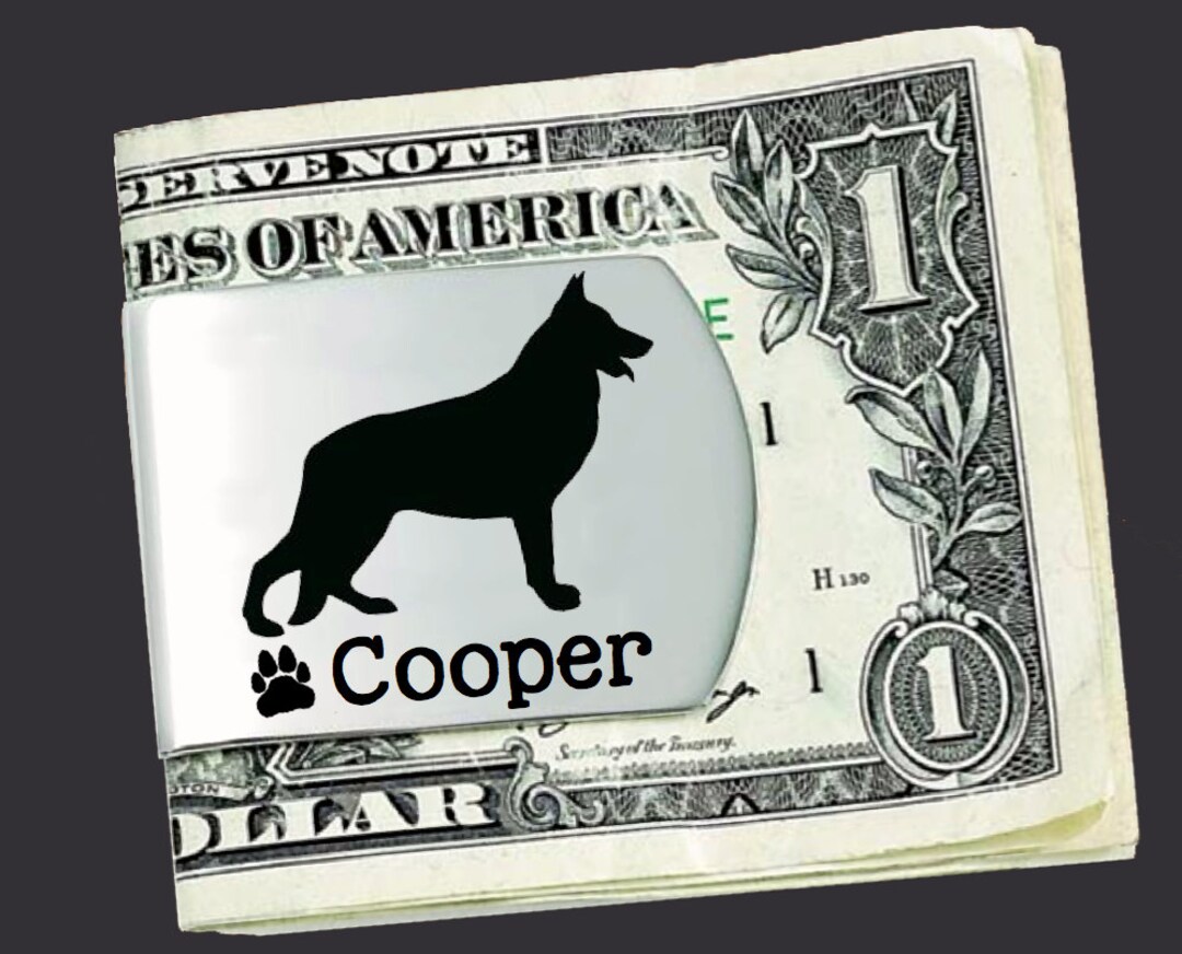 German Shepherd Money Clip Dog Lover Gift for Men Husband Christmas ...