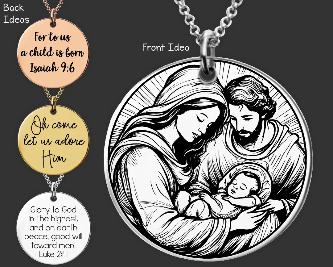Nativity Necklace Nativity Jewelry Jesus Necklace Jesus Jewelry ...