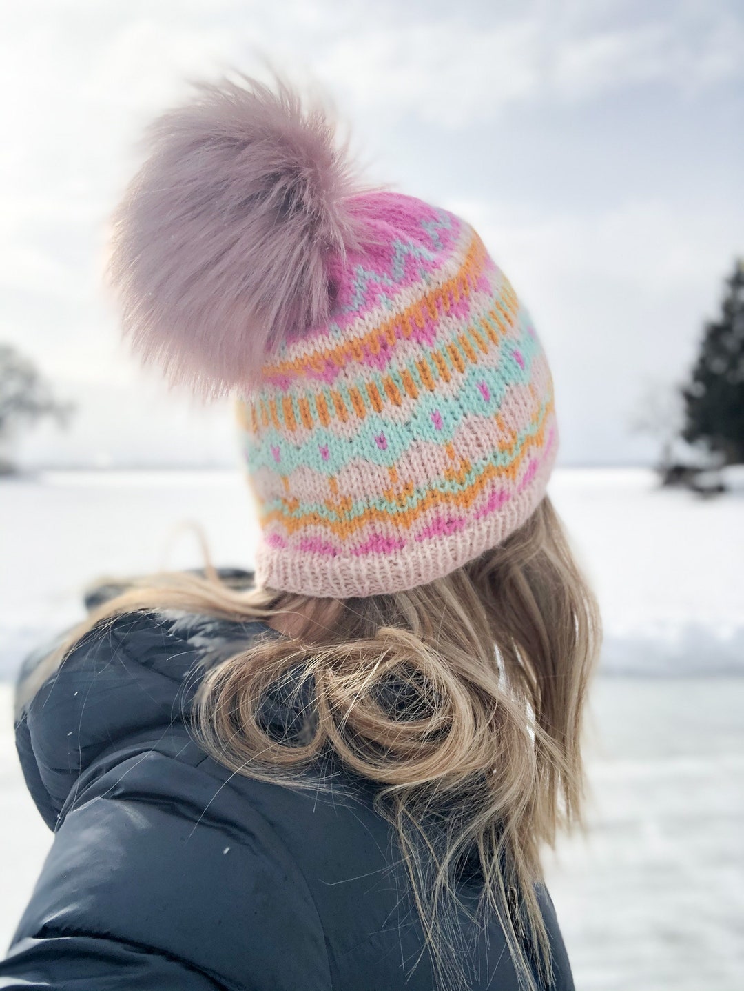 Winter Carnival Hat Knitting Pattern: Fair Isle, Baby to Adult (PDF ...