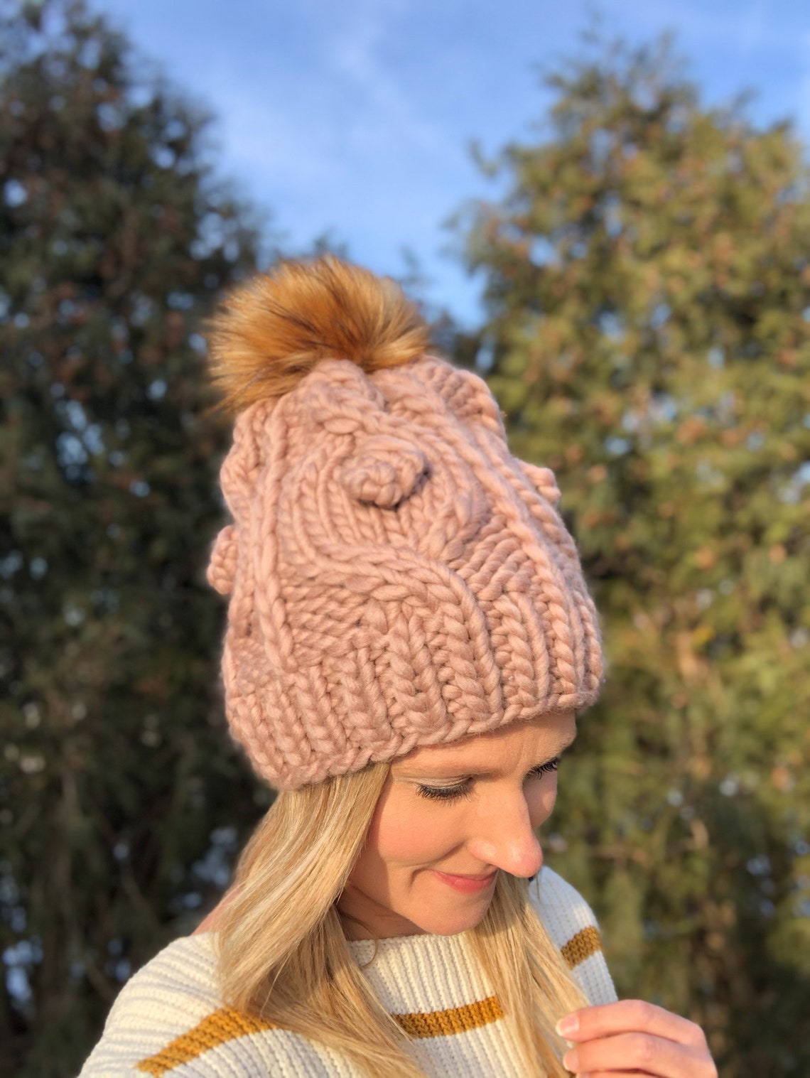 KNITTING PATTERN: Jet Set Hat Knitting Pattern Cable Hat - Etsy