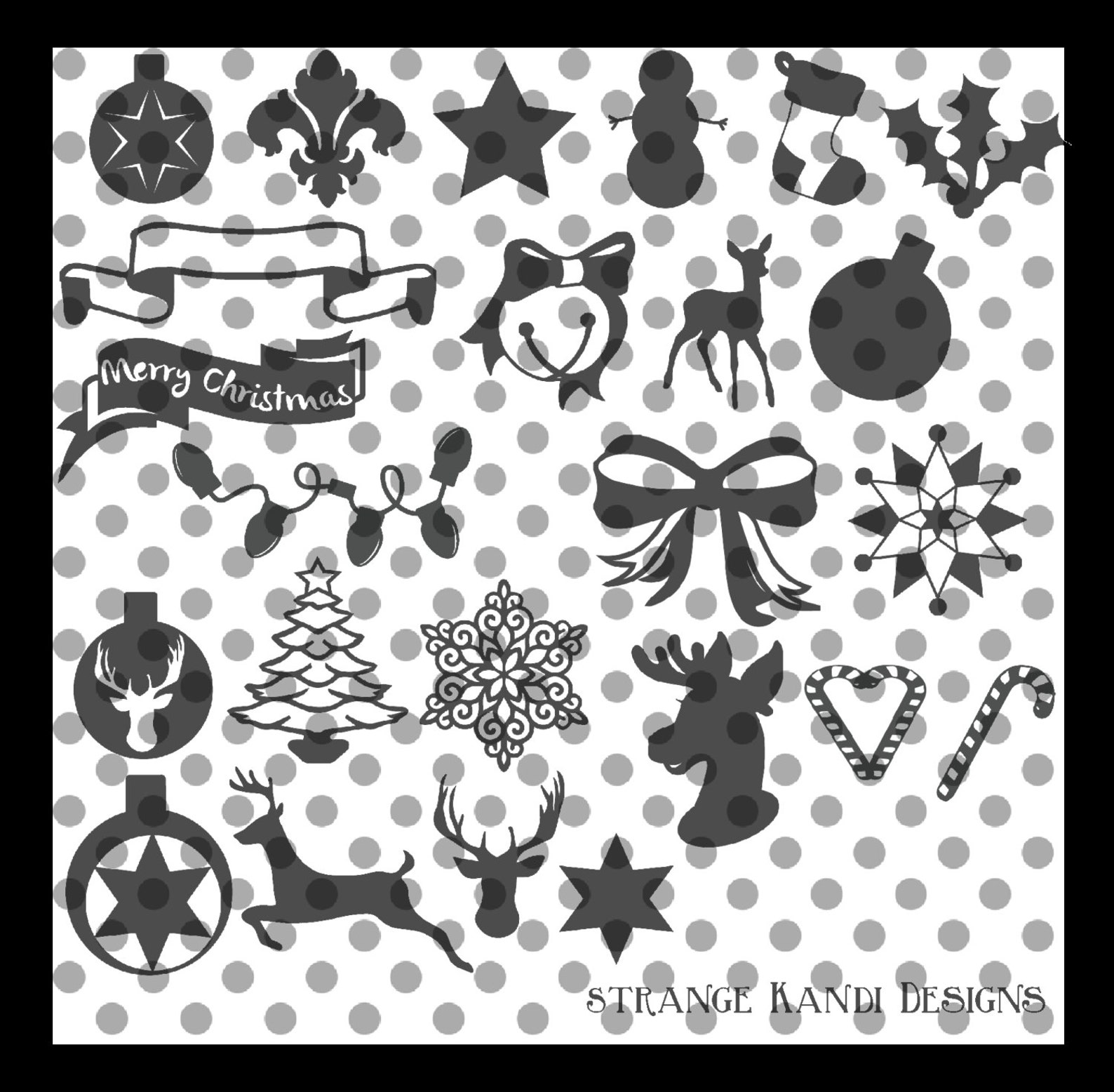 24 Christmas Themed Digital Cut Files - Etsy