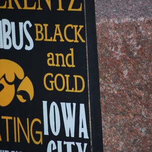 Iowa Hawkeye Wood Sign, Customized - Etsy