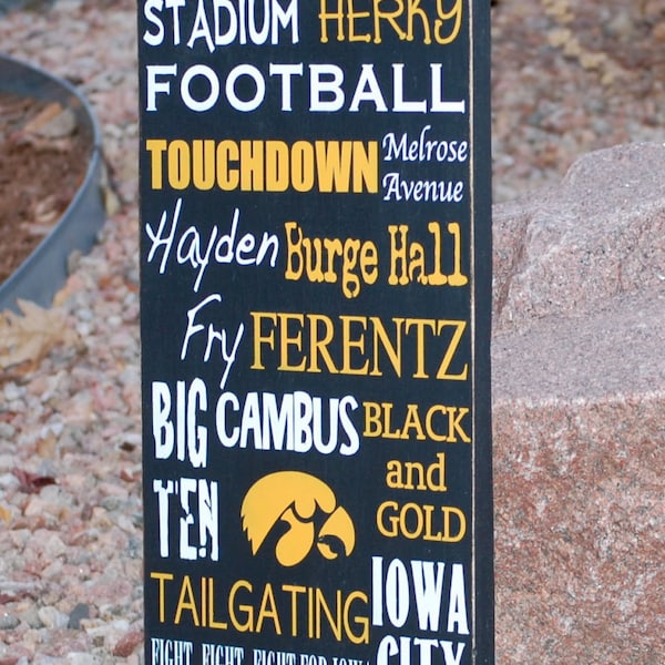 Iowa Hawkeye Sign - Etsy
