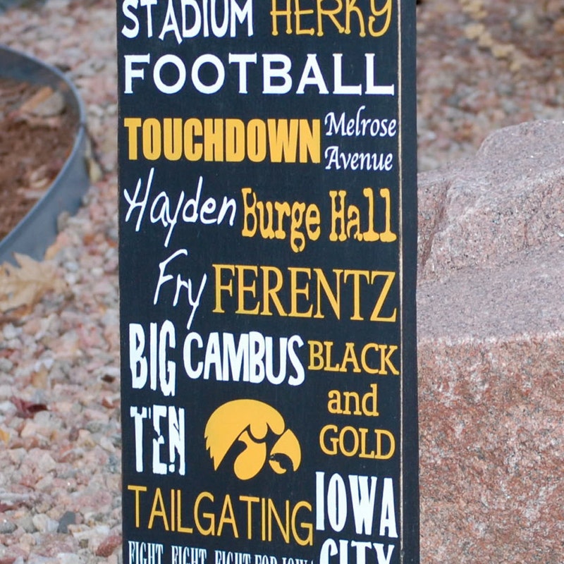 Iowa Hawkeye Sign - Etsy