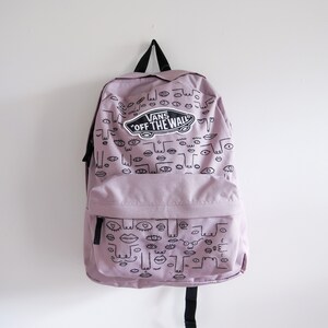 Happy Chaps Embroidered Lilac Vans Backpack // Hand Embroidery ...
