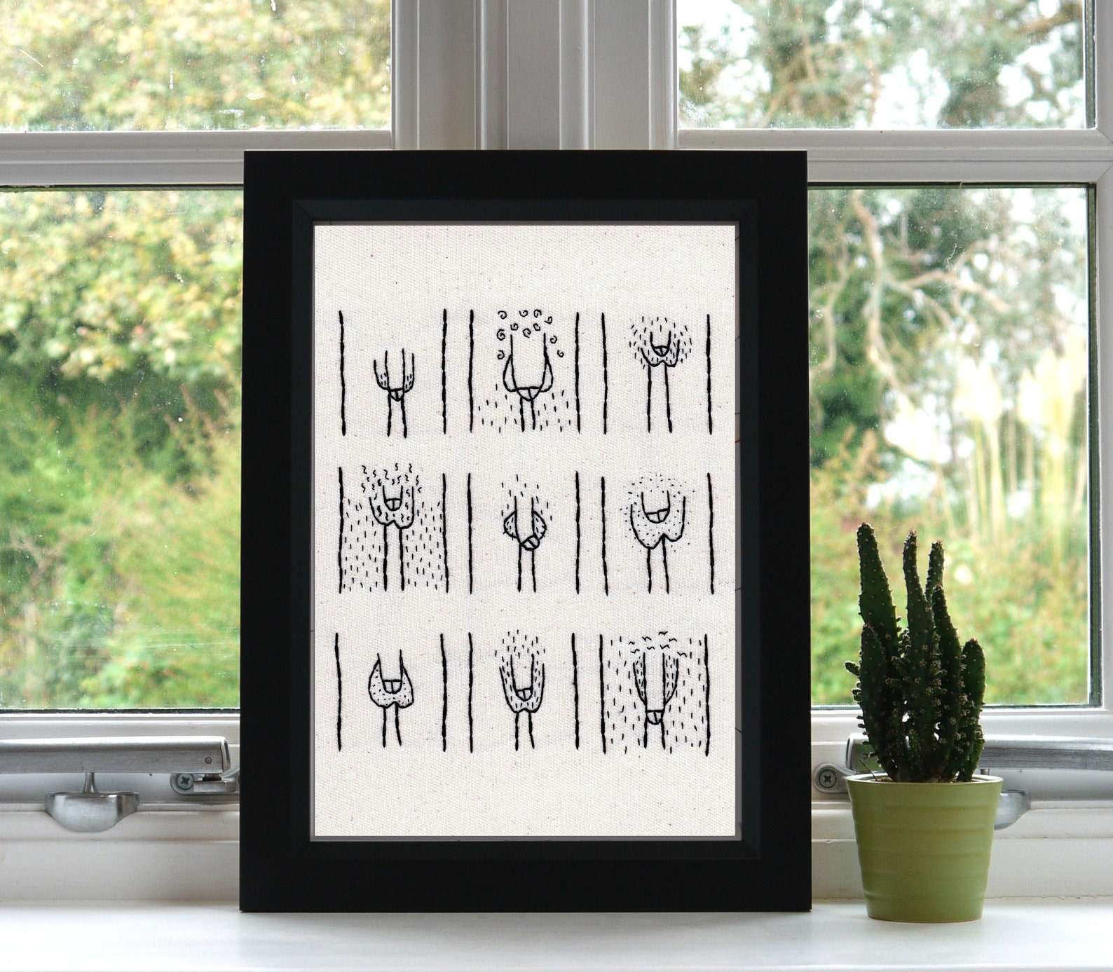 Dicks Print Penis Embroidery A4 Print Illustration Etsy Uk