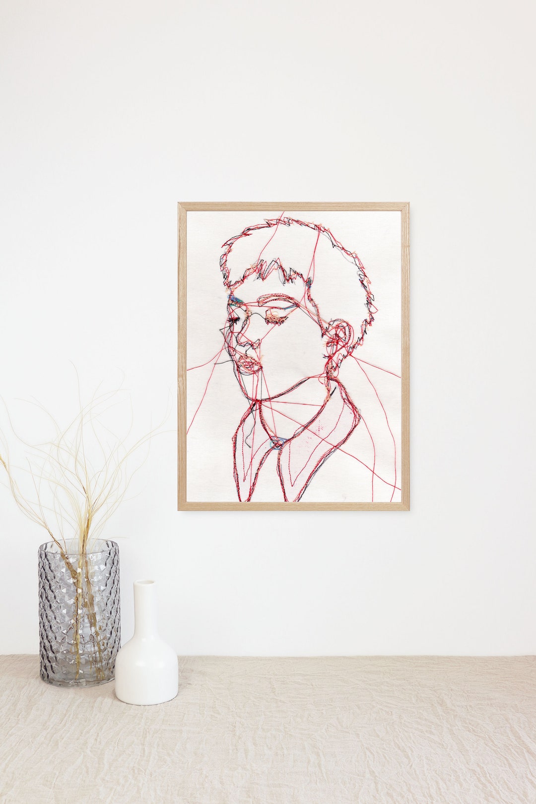 Chloe Embroidered Print // Embroidery // A4 Print // Illustration ...