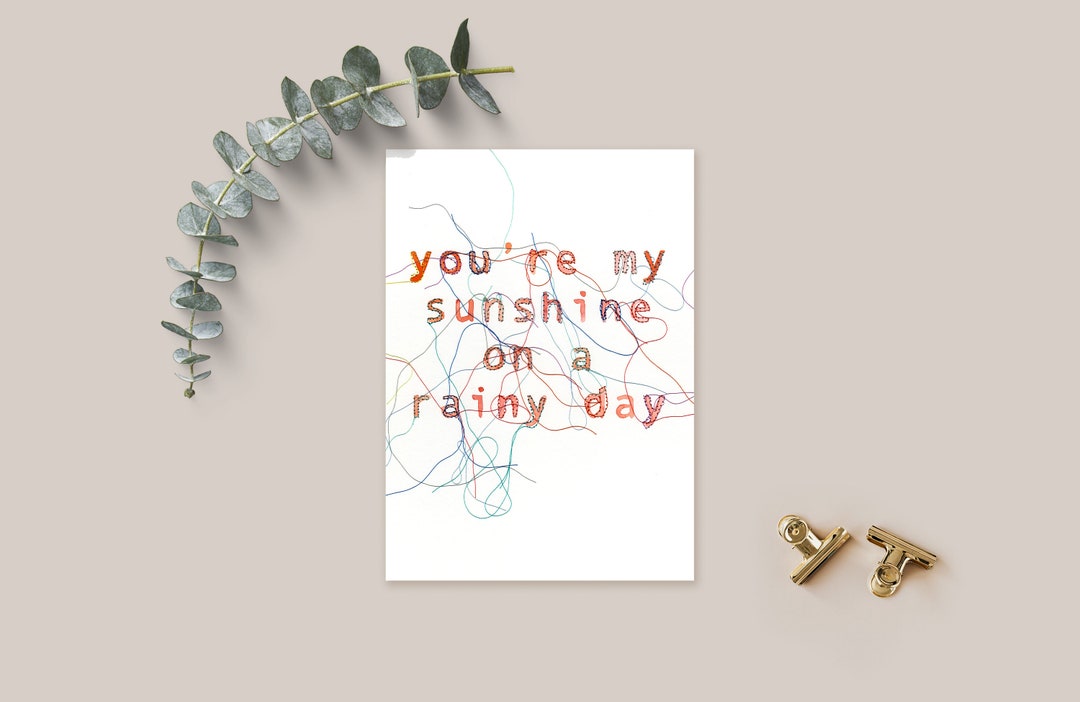 You're My Sunshine on A Rainy Day Greeting Card - Love Card - Greeting ...