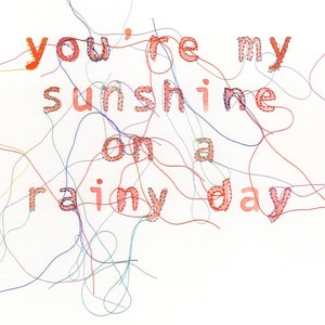 You're My Sunshine on A Rainy Day Greeting Card - Love Card - Greeting ...