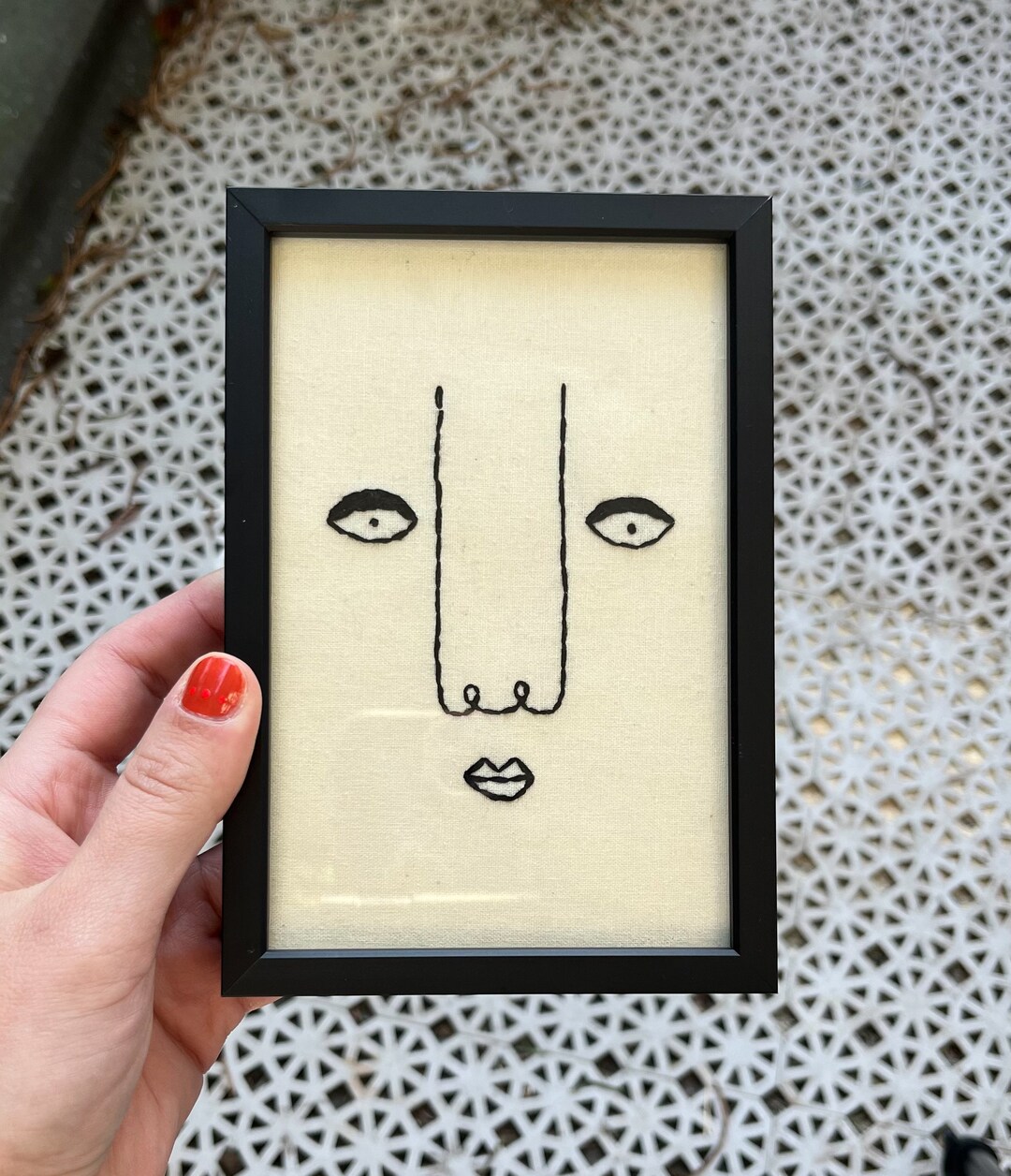 Happy Chap Embroidery Art // Original Artwork // Framed - Etsy