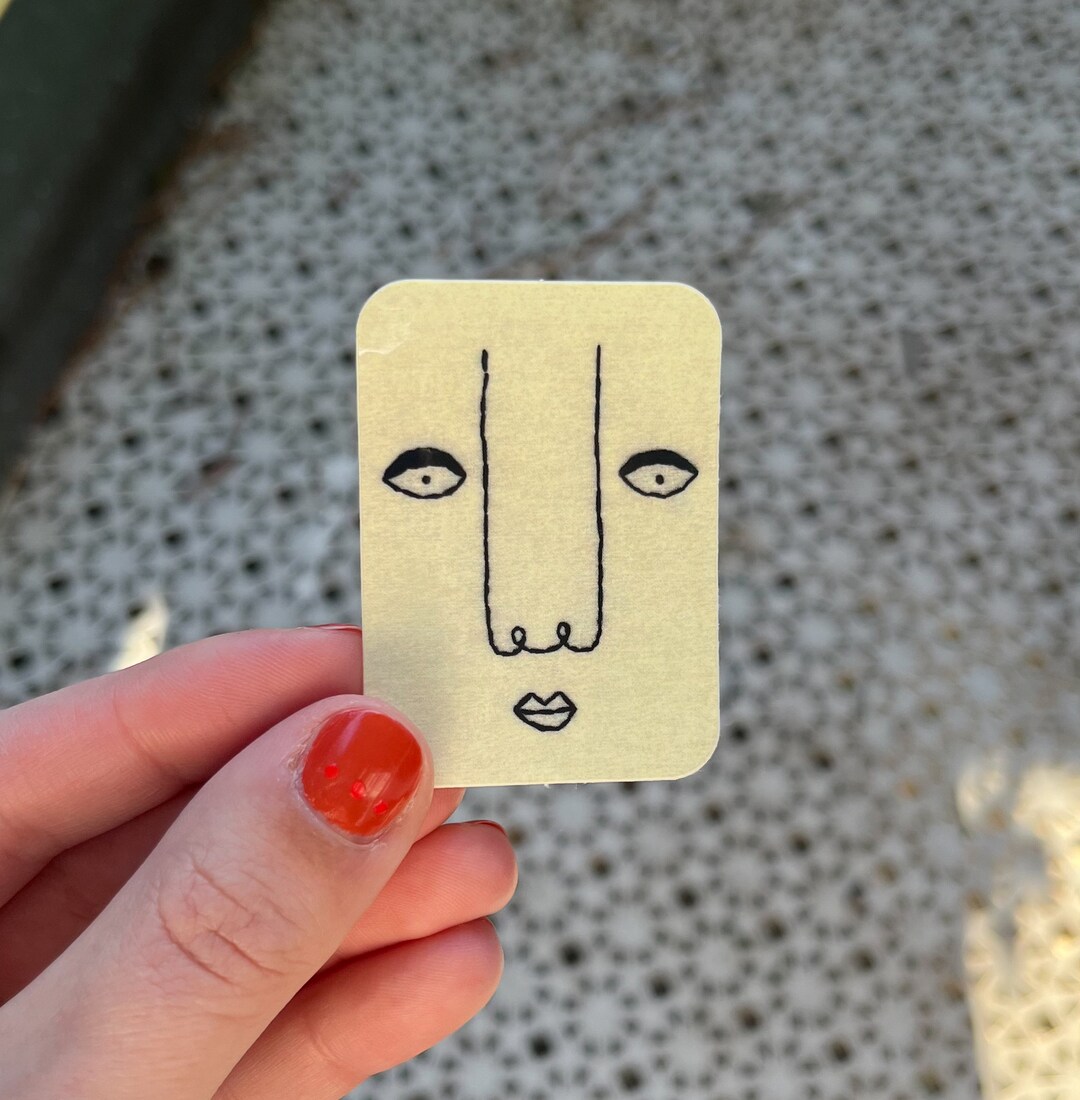 Happy Chap Grumpy Face Vinyl Sticker - Etsy