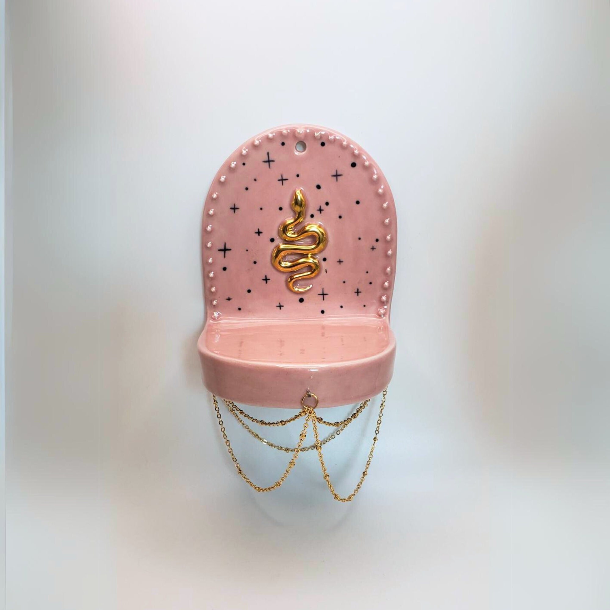 Small Gold Snake Altar Handmade Porcelain Wall Hanging Shelf - Etsy