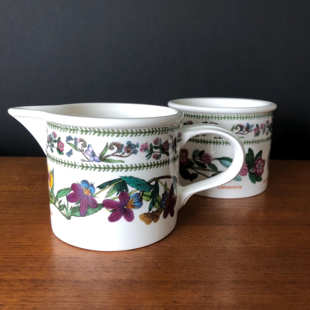 Portmeirion Creamer and Sugar Bowl - Variations - Rhododendron ...
