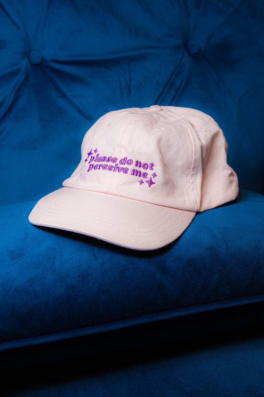 Please Do Not Perceive Me Cap Navy or Pink - Etsy