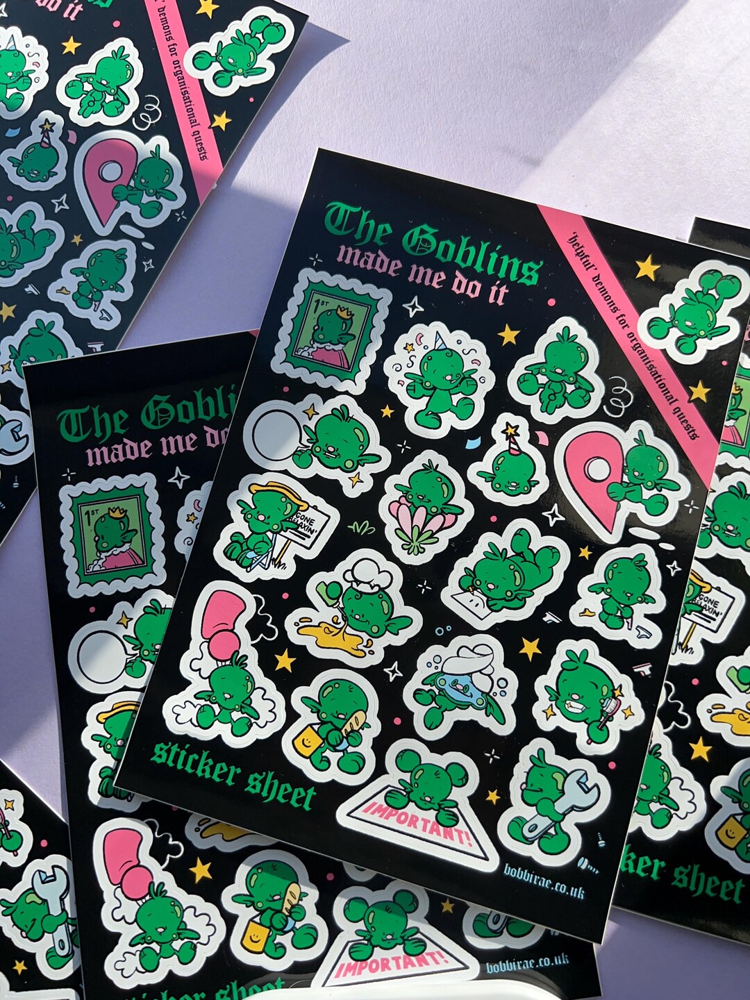 The Goblins Made Me Do It A5 Vinyl Sticker Sheet - Etsy