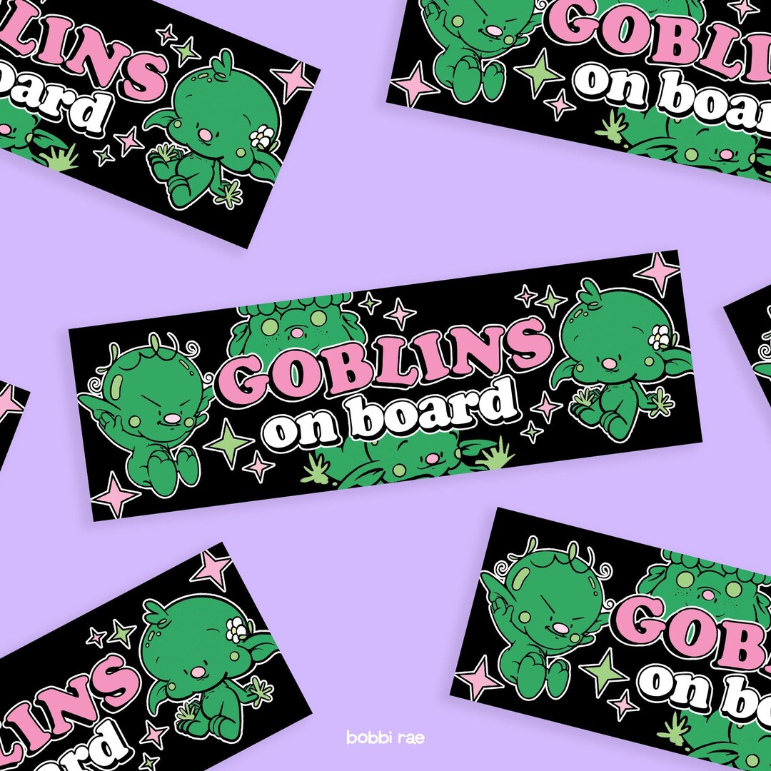 Goblins on Board Vinyl Bumper Sticker - Etsy