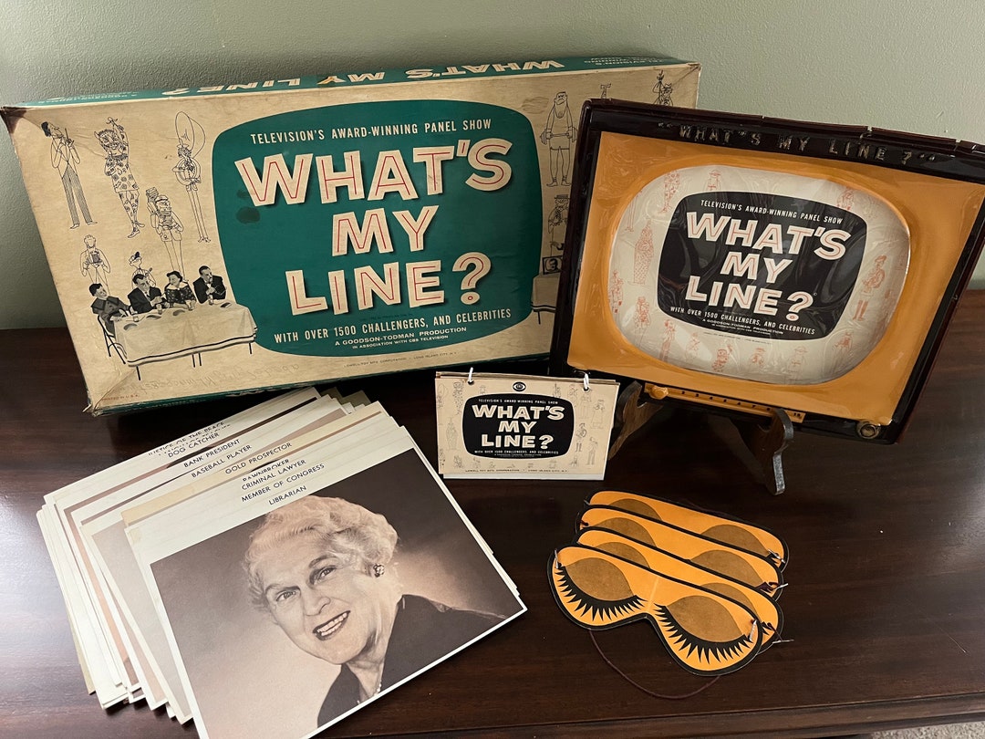 The Original WHAT'S MY LINE Tv Show Game Board Game Lowell Toy 1955 ...