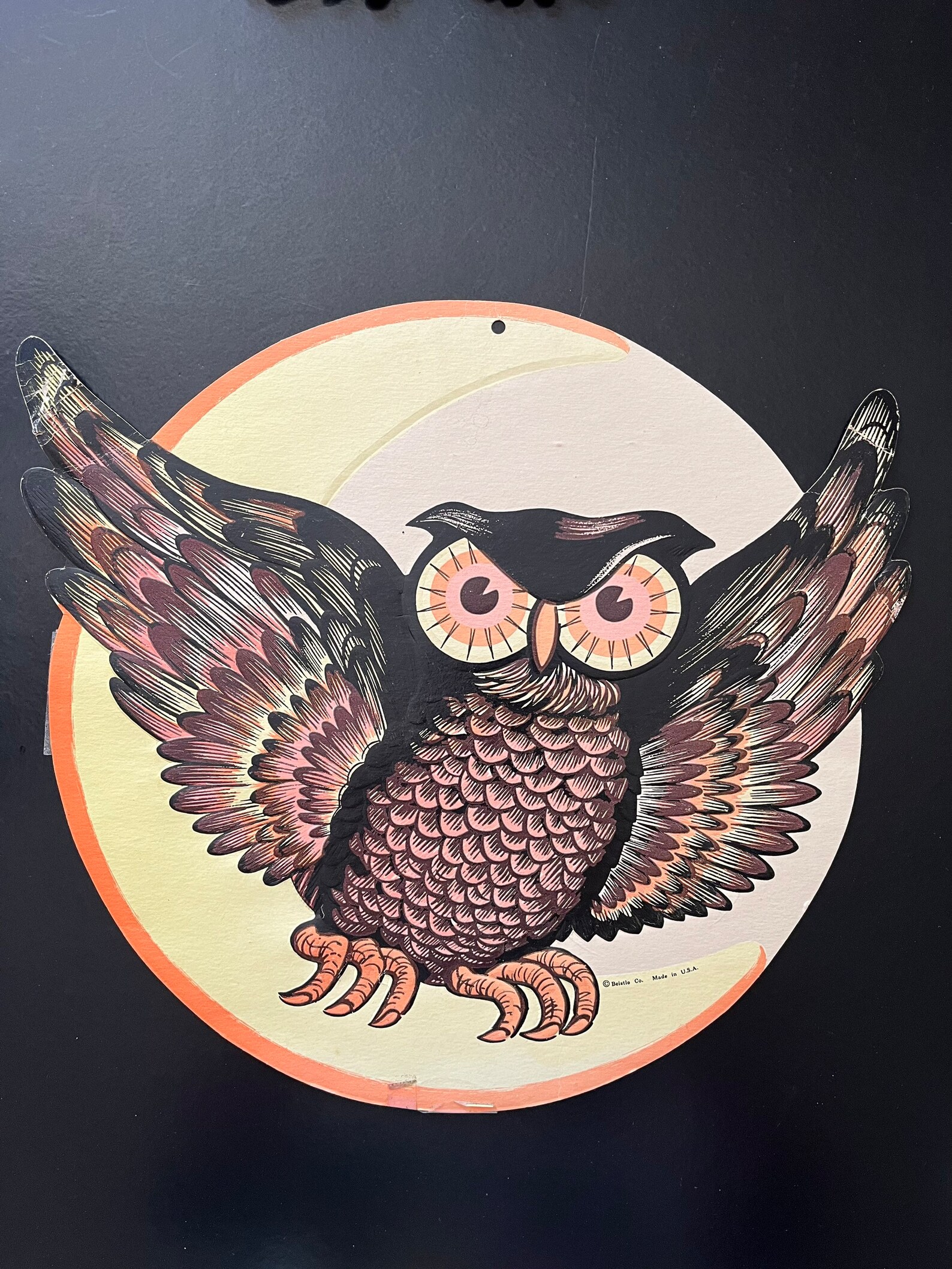Vintage Beistle Die Cut Halloween Decoration Angry Owl - Etsy