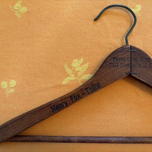 Vintage Wooden Hanger Henry Fox Tailor at 1171 Boadway NYC Circa 1930s ...