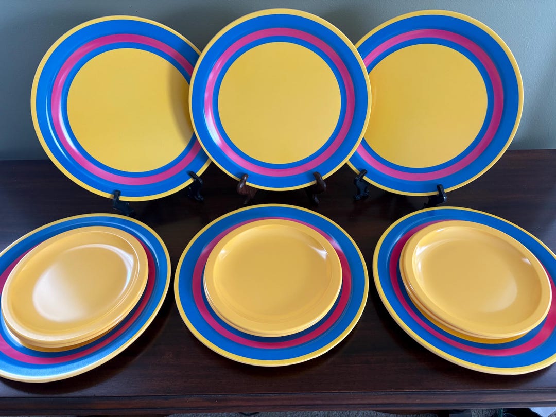 Set of 6: Vintage Texas Ware | 7 1/4" - Snack, Cake, Salad Plate & 10 ...