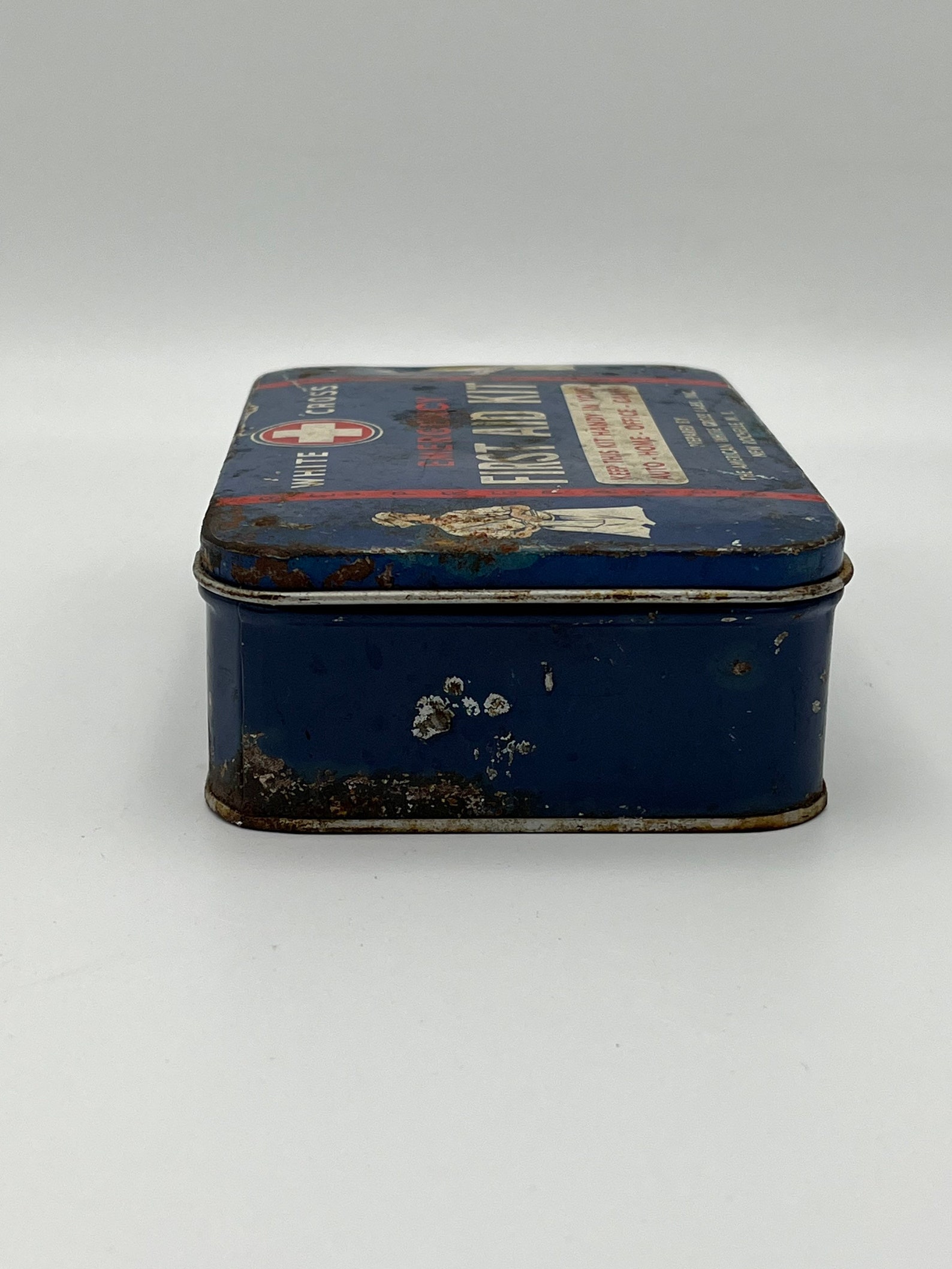 Vtg American White Cross First Aid Kit Tin, W/ Bottle of Mercurochrome ...