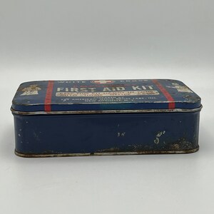 Vtg American White Cross First Aid Kit Tin, W/ Bottle of Mercurochrome ...