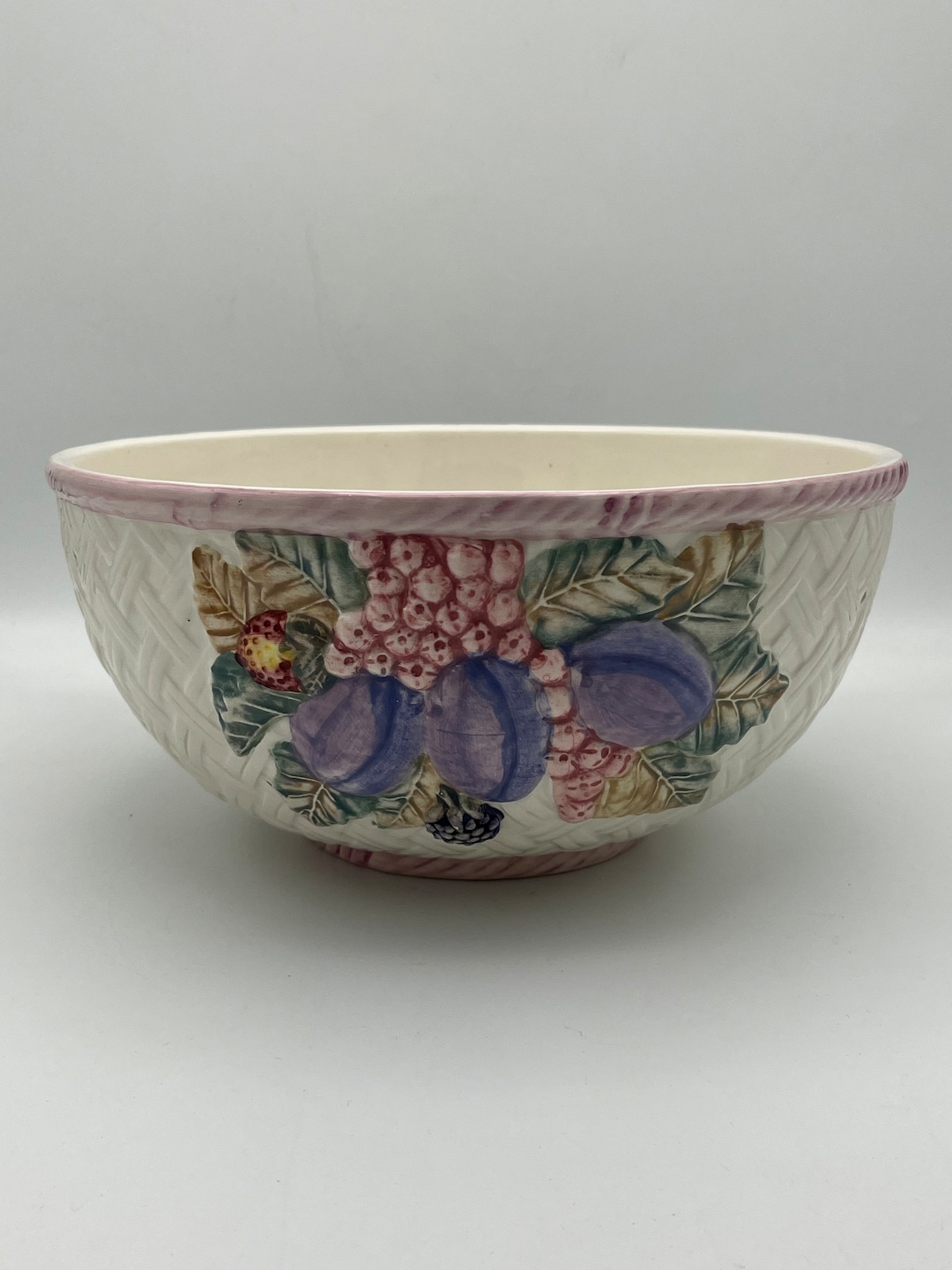 Vintage Majolica Hand Painted Bowl | Neuwirth | Made in Portugal - Etsy