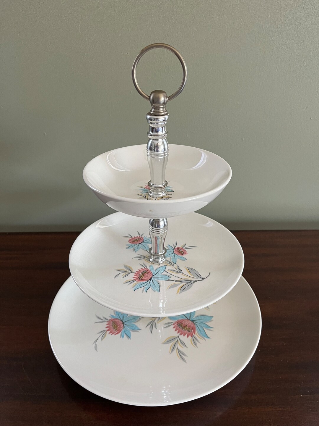 Steubenville Pottery Fairlane 3 Tier Cookie, Fruit, Appetizer Tray - Etsy