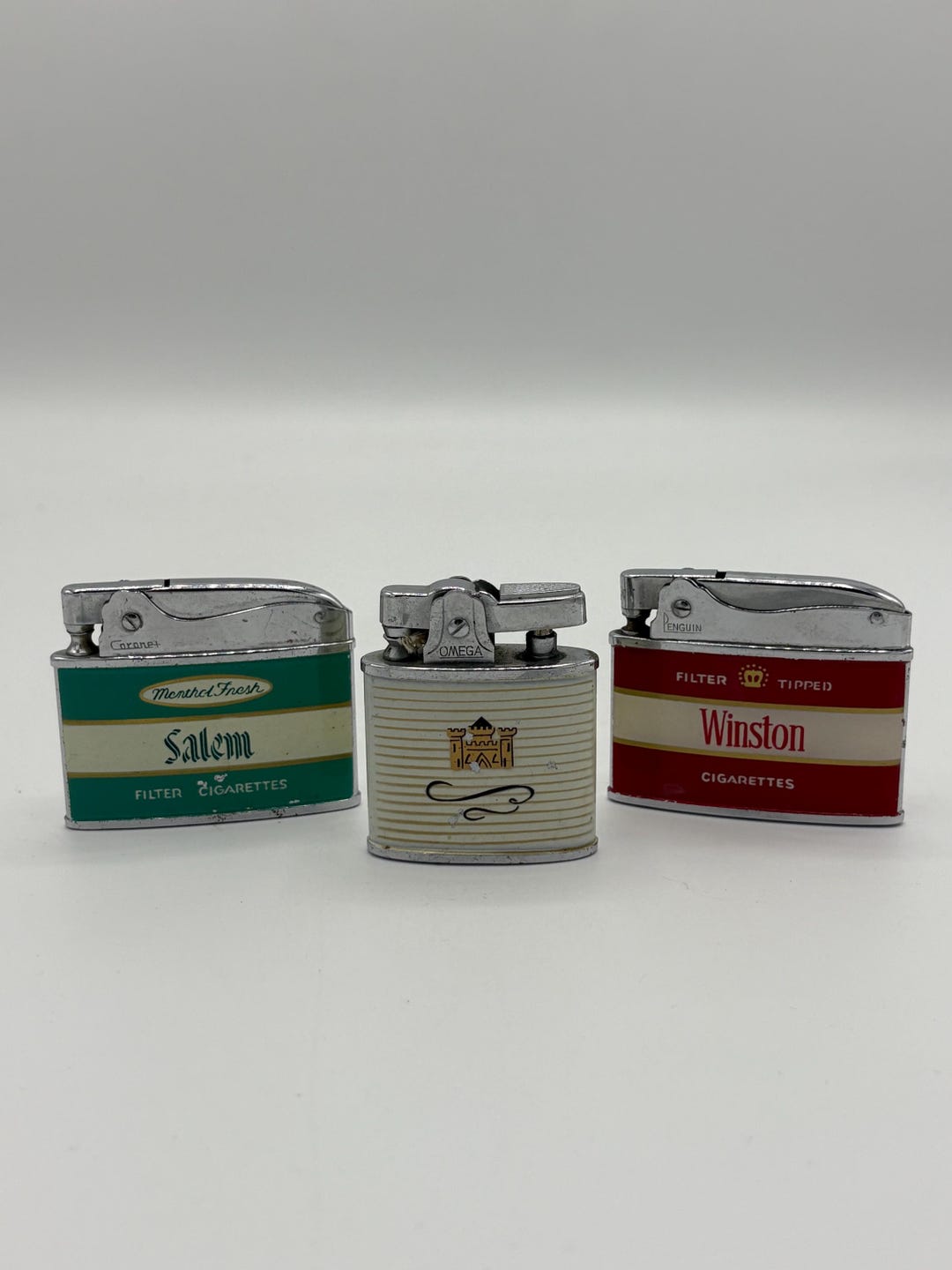 Art Deco KENT Cigarette Advertising Lighter | SALEM & WINSTON | Tobacco ...