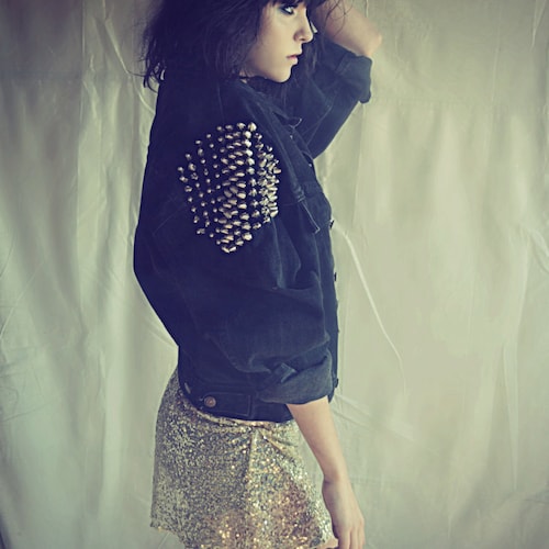 Studded Levi's Denim Jacket Oversize Boyfriend Fit - Etsy