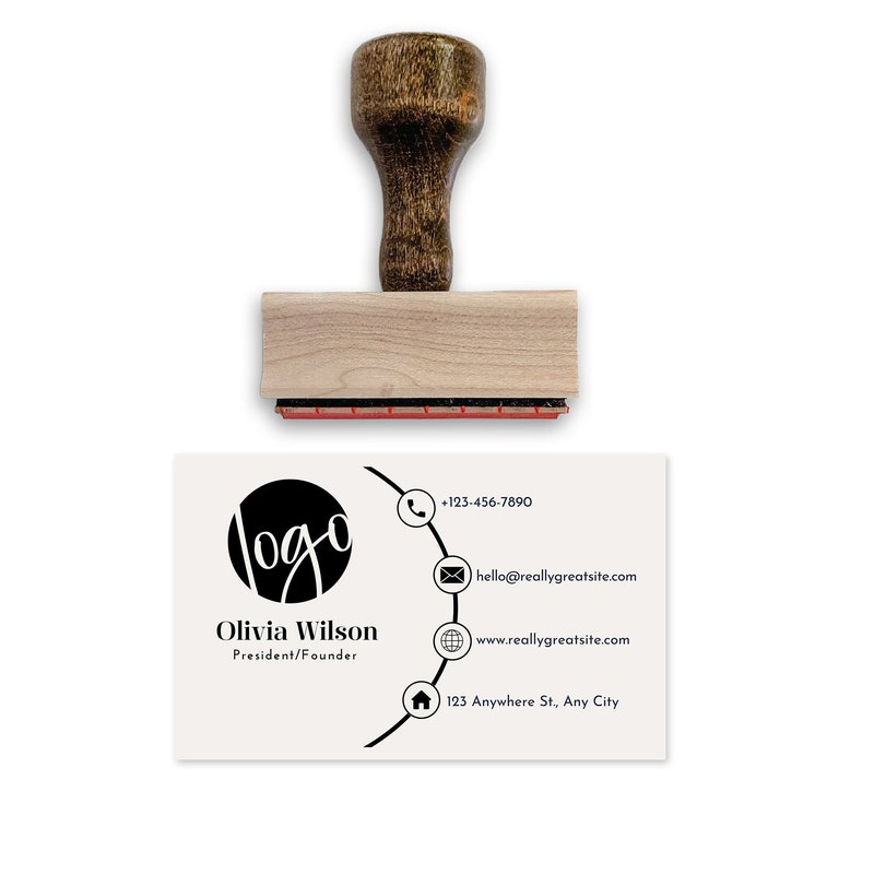 Business Card Stamp - Etsy