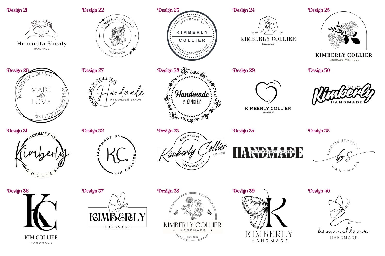 Personalized Business Stamp: Handmade Designs, Handmade by Stamp, Etsy ...