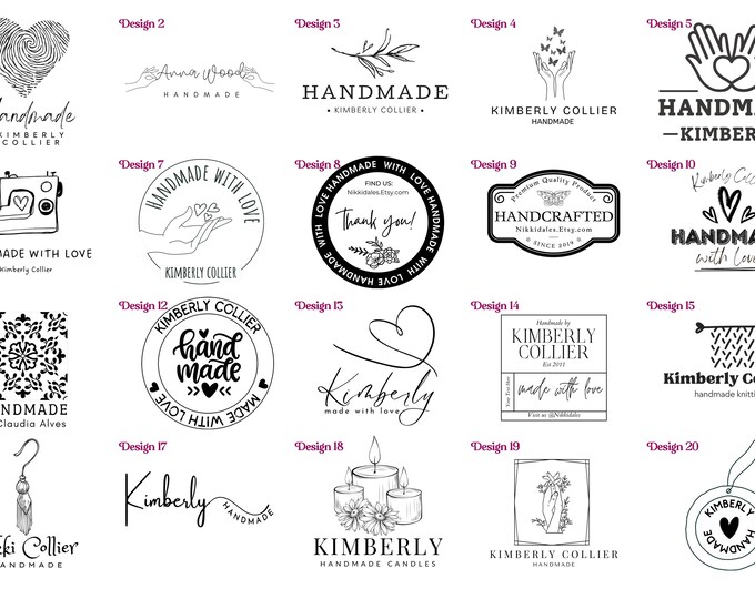 Personalized Business Stamp: Handmade Designs, Handmade by Stamp, Etsy ...