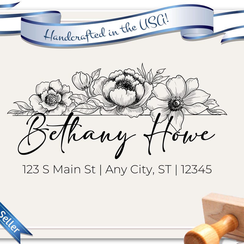 Western Address Stamp - Etsy
