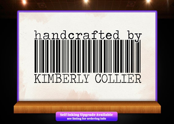 Handcrafted Barcode Custom Rubber Stamp Return Address Stamp | Etsy