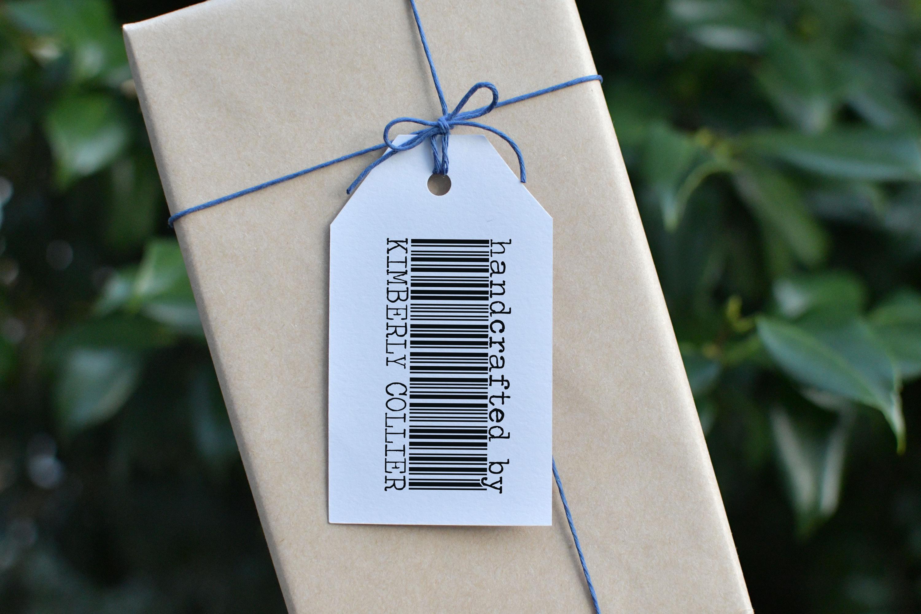 Custom Barcode Rubber Stamp: Personalized Return Address Stamp - Etsy
