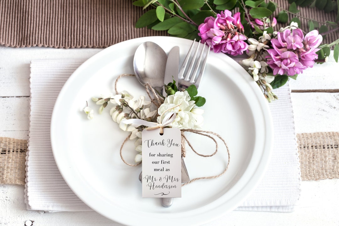 Thank You for Sharing Our First Meal Stamp, Wood Handle, Self-inking ...